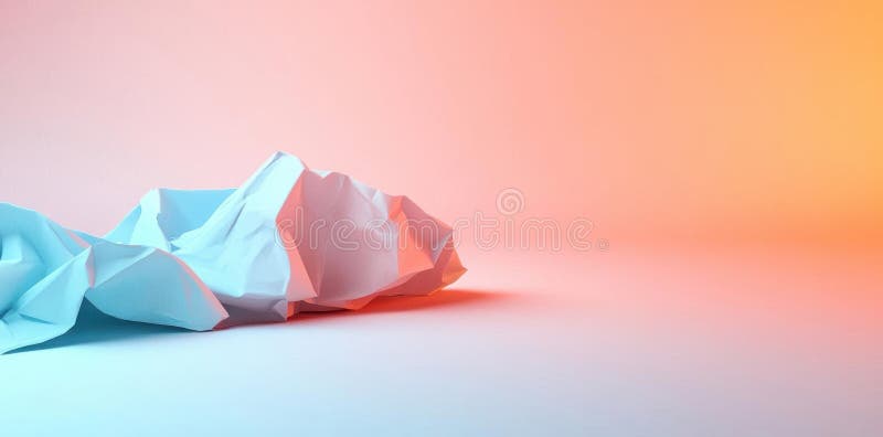 Analyze Crumpled Sheet Under Vivid Lighting and Concept of Paper Waste ...