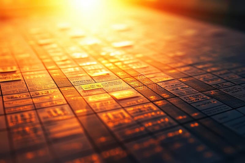 Analyze Data Table and Information Grid with Data Analysis Theme Stock ...