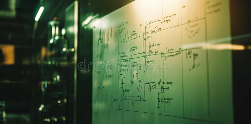 Analyze Data on White Board with Diagram, Concept Planning and Project ...