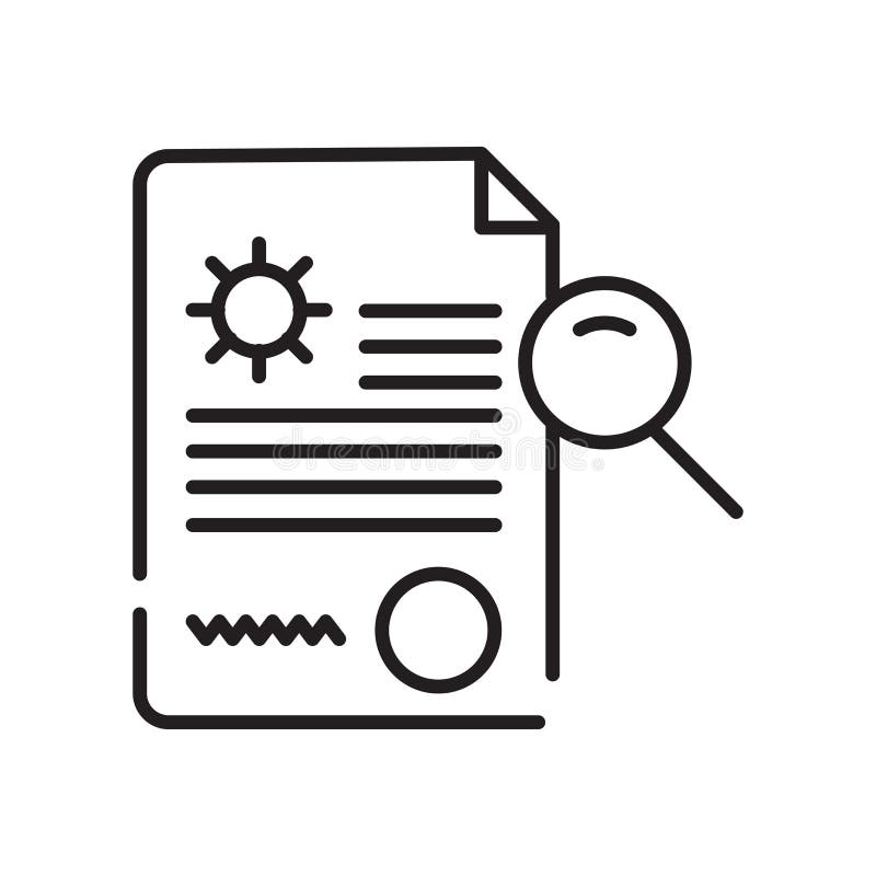 Analyze Icon Vector Isolated On White Background Analyze Sign Sign And Symbols In Thin Linear