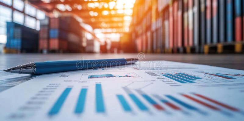 Analyze Logistics Data with Pen on Charts, Consider Supply Chain ...
