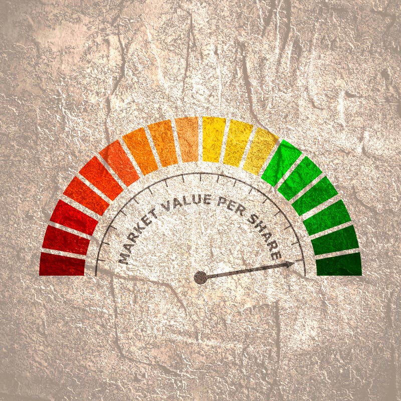 Market Value Per Share Abstract Measuring Device Panel Stock ...