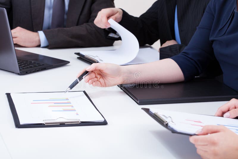Analyzing of Business Columns Stock Photo - Image of partners ...