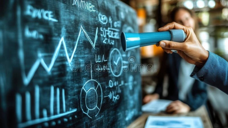 Analyzing Business Data stock illustration. Illustration of insights ...