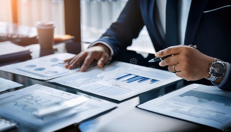 Analyzing Business Data and Reports for Stock Image - Image of teamwork ...