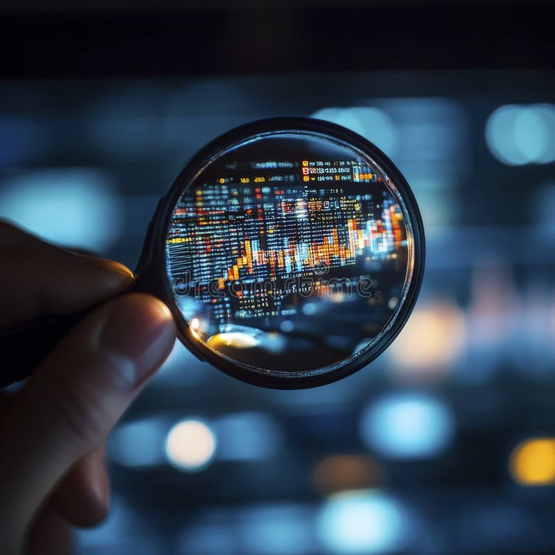 Analyzing Business Data Trends Modern Office Infographic Style Digital ...