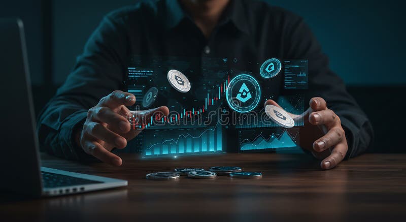 Analyzing Crypto Market Data with Futuristic Technology Interface and ...