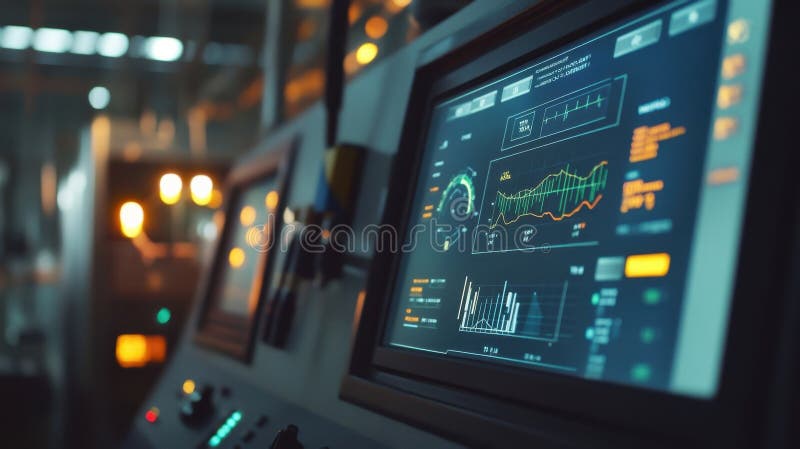 Analyzing Data on Advanced Scientific Equipment Display Stock Photo ...