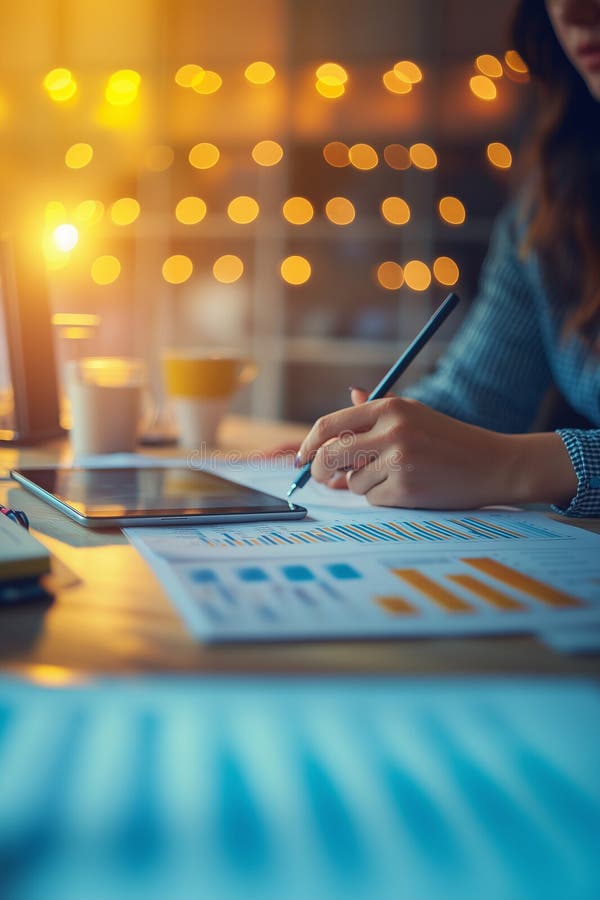 Analyzing Data with Analytical Tools Stock Illustration - Illustration ...