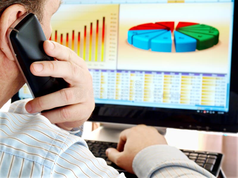 Analyzing Data on Computer. Stock Image - Image of chart, conceptual ...