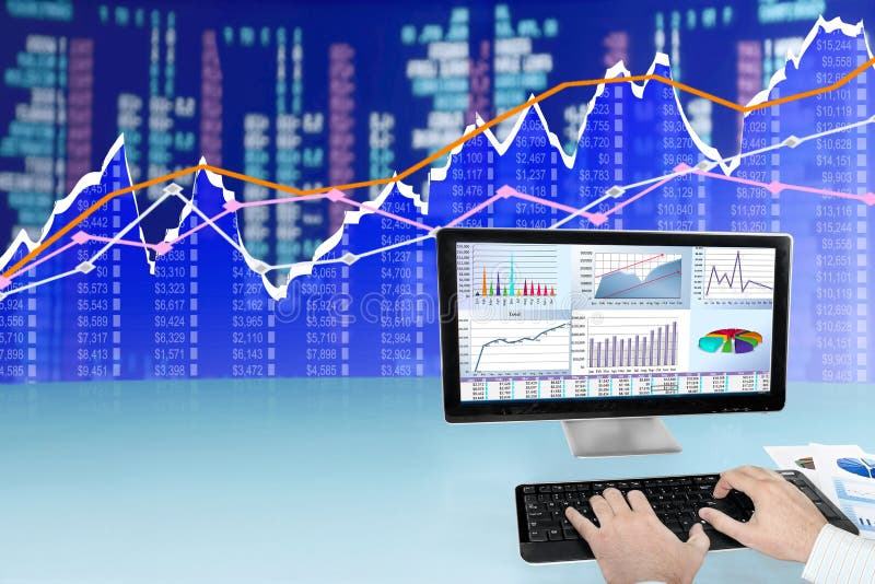Analyzing Data on Computer stock image. Image of concept - 85839045