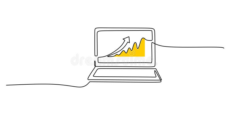 Analyzing Data on Laptop. Reflecting Financial Analysis and Decision ...