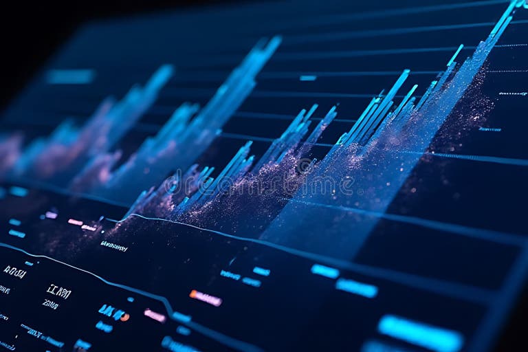 Analyzing Data Trends Digital Workspace Infographic High-tech Aerial Insights Visualization ...