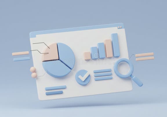 Analyzing Data Trends with a Magnifying Glass and Chart Stock ...