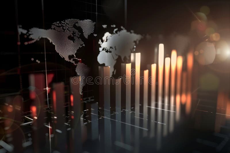 Analyzing Global Financial Markets with a World Map and Bar Graphs To ...