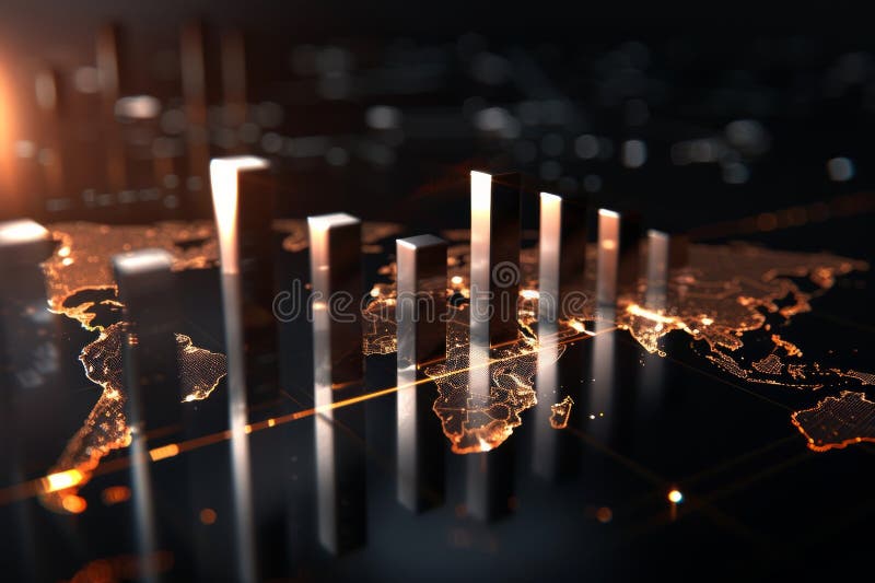 Analyzing Global Financial Markets with a World Map and Bar Graphs To ...