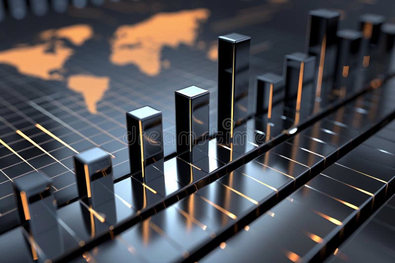 Analyzing Global Financial Markets with a World Map and Bar Graphs To ...