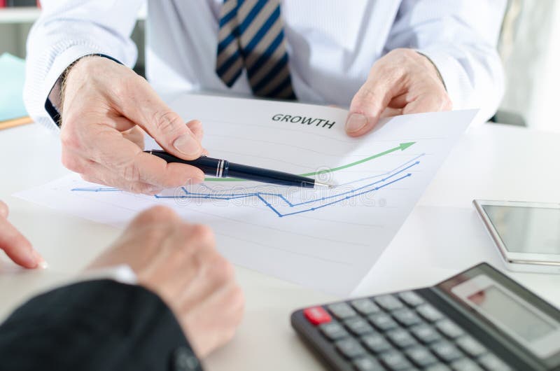 Analyzing growing results stock photo. Image of charts - 59014318