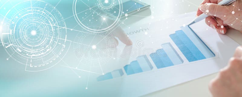 Analyzing Growing Results; Multiple Exposure Stock Image - Image of ...
