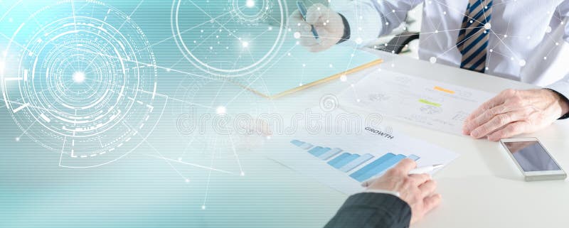 Analyzing Growing Results; Multiple Exposure Stock Image - Image of ...
