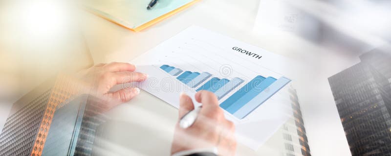 Analyzing Growing Results; Multiple Exposure Stock Photo - Image of ...