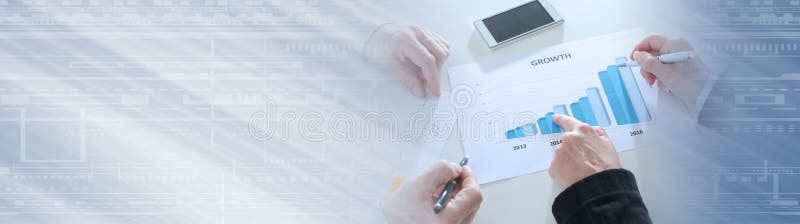 Analyzing Growing Results. Panoramic Banner Stock Photo - Image of ...
