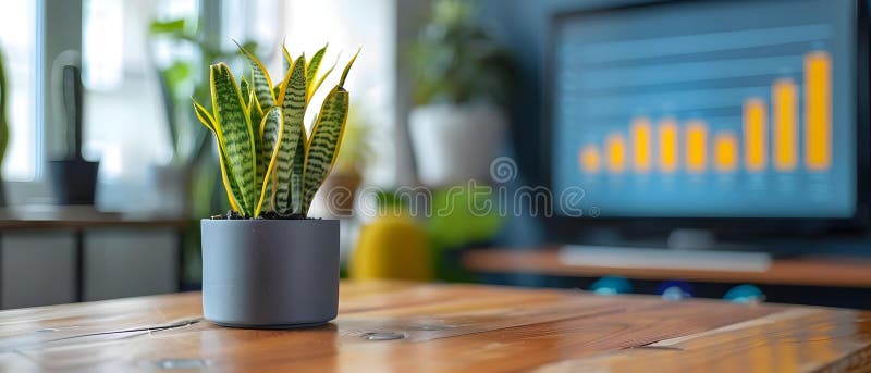 Analyzing Growth: Digital Strategies Flourish Amid Nature. Concept ...