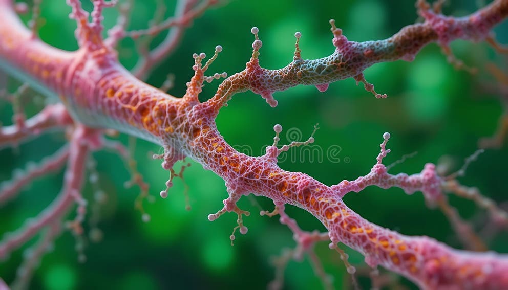 Analyzing a Neuron Cell Structure with Dendrites and Synapses Stock ...