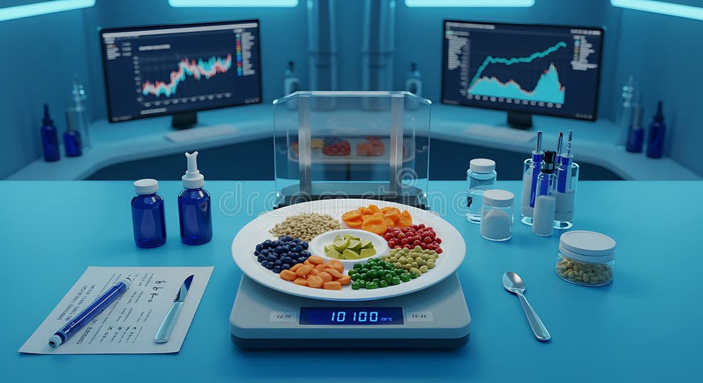 Analyzing Nutritional Content of Food Plate in a Scientific Laboratory ...