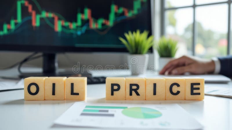 Analyzing Oil Price Trends with Financial Graph and Office Setup with ...