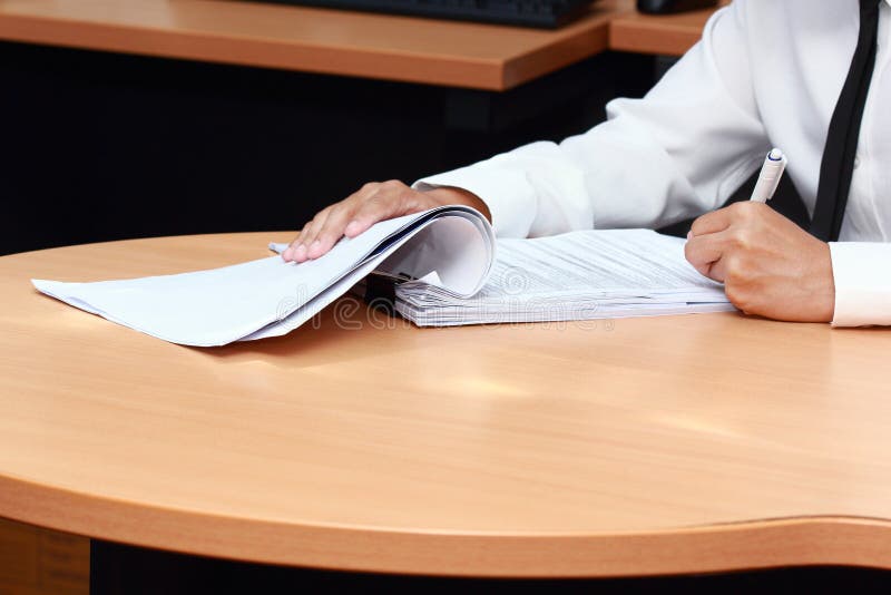 Analyzing paper work stock image. Image of file, thinking - 25940151