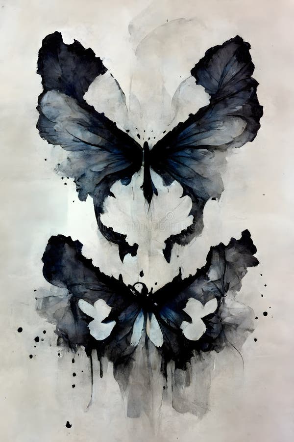 Analyzing Perceptions of Butterfly Imagery within Ink Blots Stock ...