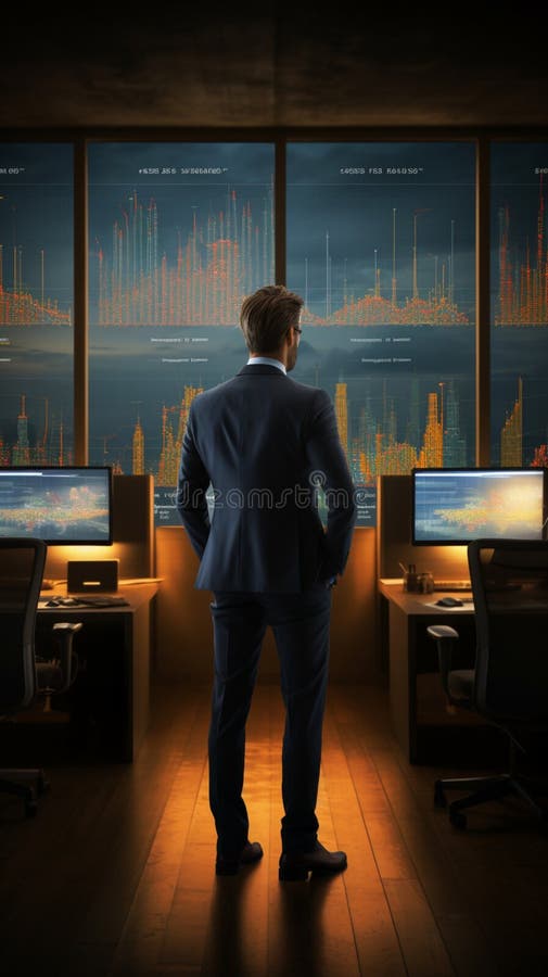 Analyzing Performance Metrics Through Data Visualization The Businessman Gains Insights Stock