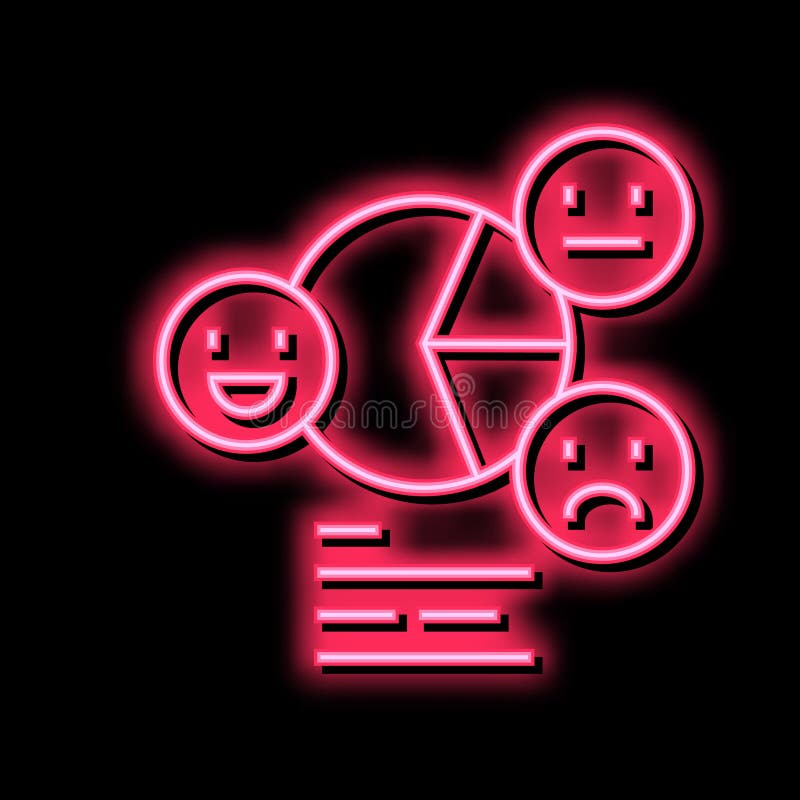 Analyzing Reviews Neon Glow Icon Illustration Stock Vector ...