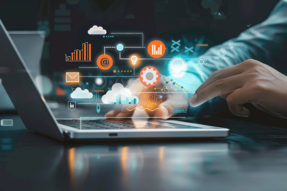 Analyzing Seo Data Using Professional Review on a Laptop with Virtual ...