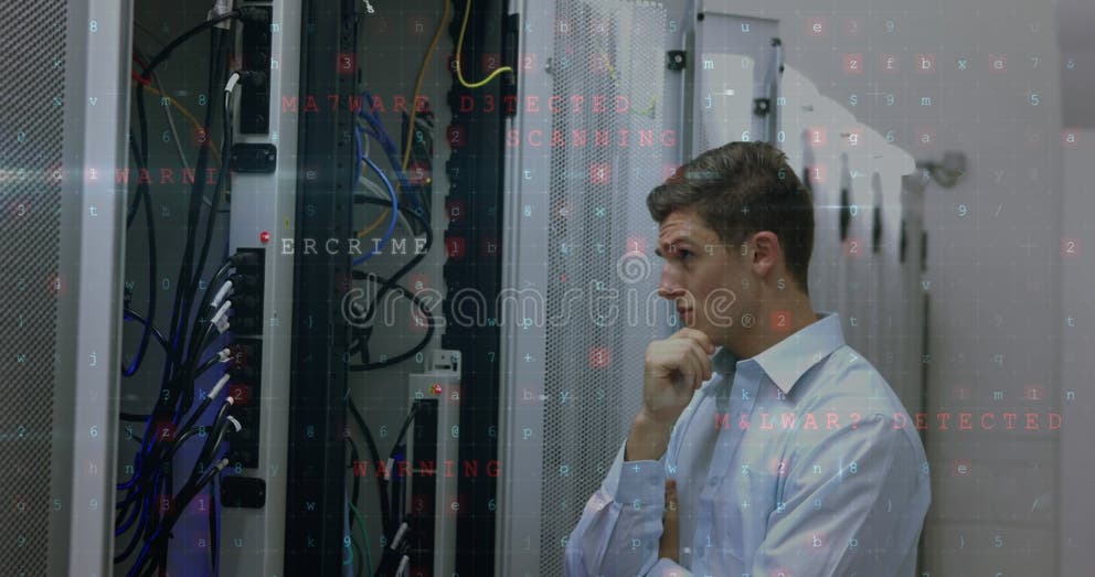 Analyzing Server Racks, it Professional Focusing on Cybersecurity Issues in Data Center Stock ...