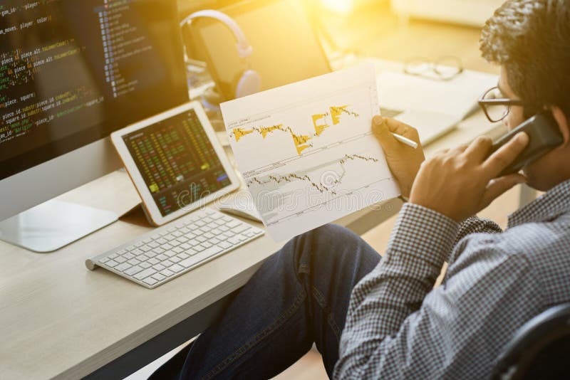 Analyzing statistics stock photo. Image of business - 114804272