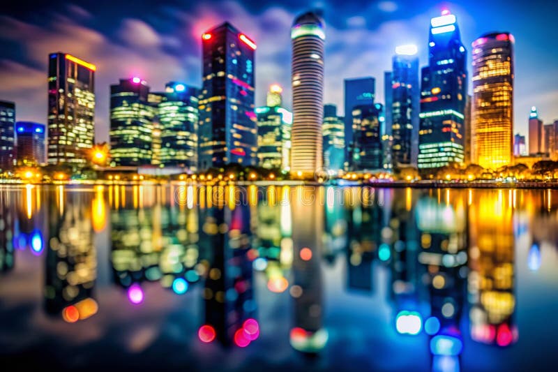 Analyzing Urban Competitiveness a Captivating Night Cityscape ...