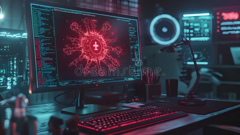 Analyzing Viral Data Digital Workspace Graphic Design Modern ...