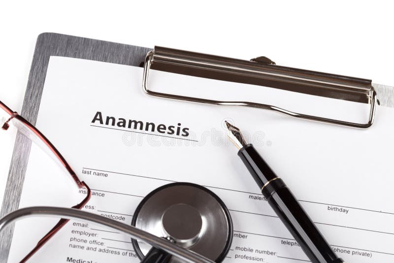 Anamnesis Form on the Clipboard Stock Image - Image of form, health ...