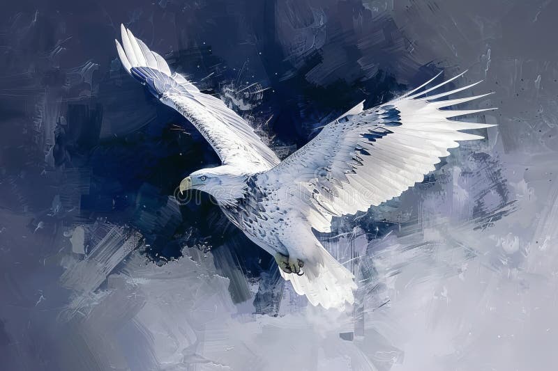 An Anamorph Bald Eagle Flying with a Spatulate, High Quality, High ...