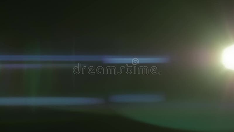 Anamorphic Lens Flare Gliding Across Dark Background in Cinematic Style ...