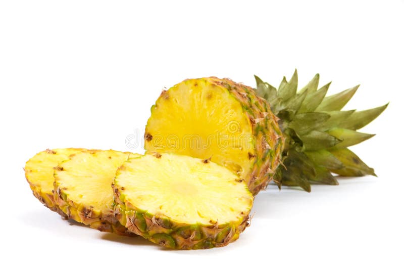 Ananas coupé en tranches photo stock. Image du sain, fond - 10175660