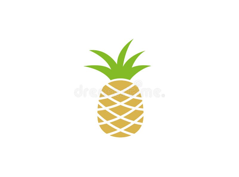 Ananas Fresh Fruit for Logo Design Stock Illustration - Illustration of ...