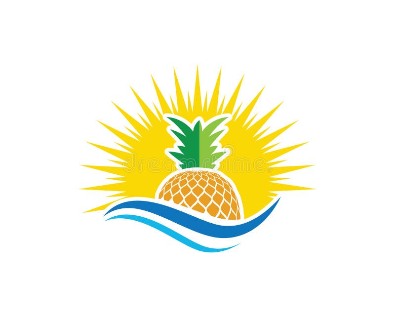 Ananas Logo Template illustration de vecteur. Illustration du élément ...