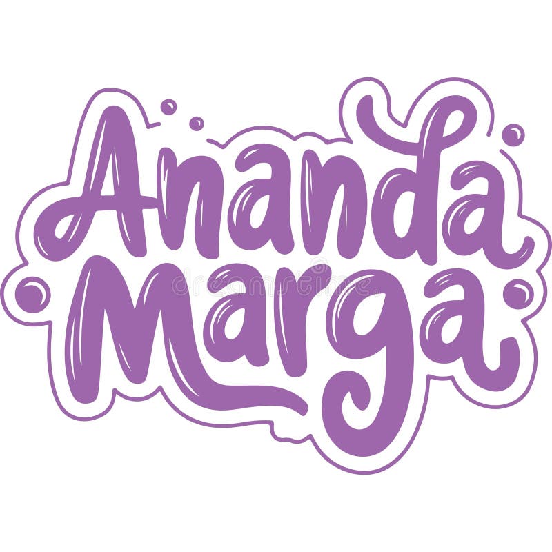 Ananda Marga Hand-Lettered Design Stock Illustration - Illustration of ...