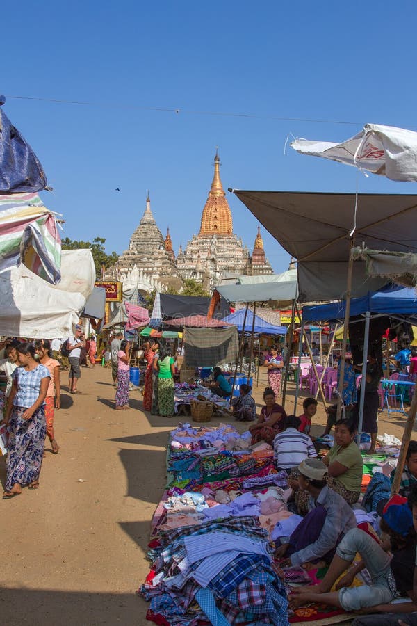 Ananda Pagoda in Bagan, Myanmar Editorial Image - Image of color ...