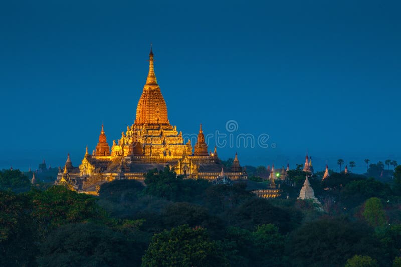 Ananda Temple. Plain of Bagan Stock Photo - Image of dawn, bangkok ...