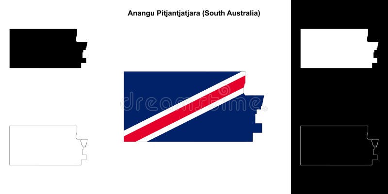 Anangu Pitjantjatjara Outline Map Stock Vector - Illustration of area ...
