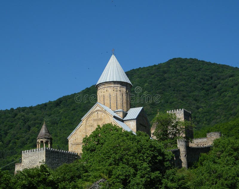 Ananuri Castle Fortress Complex, Georgia. Georgian Landmarks. Stock ...